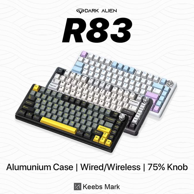 Jual NEW Dark Alien R83 Wired / Wireless Tri Mode RGB 75% Layout ...