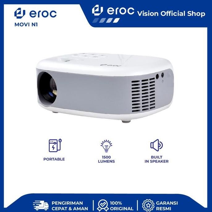 Jual EROC Projector -Built in Speaker - LCD Display - Model MOVI N1 led projector | Shopee Indonesia