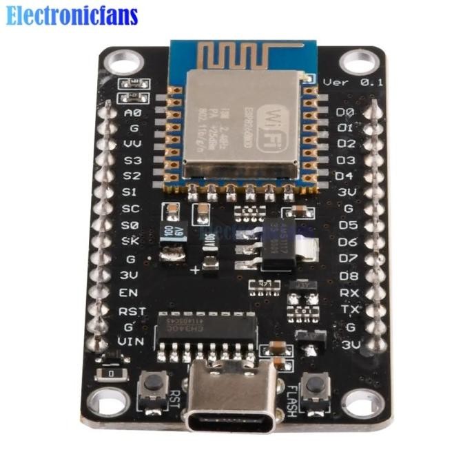 Jual ready Nodemcu ESP8266 V3 USB Type-C Lua Wifi Wemos Development ...