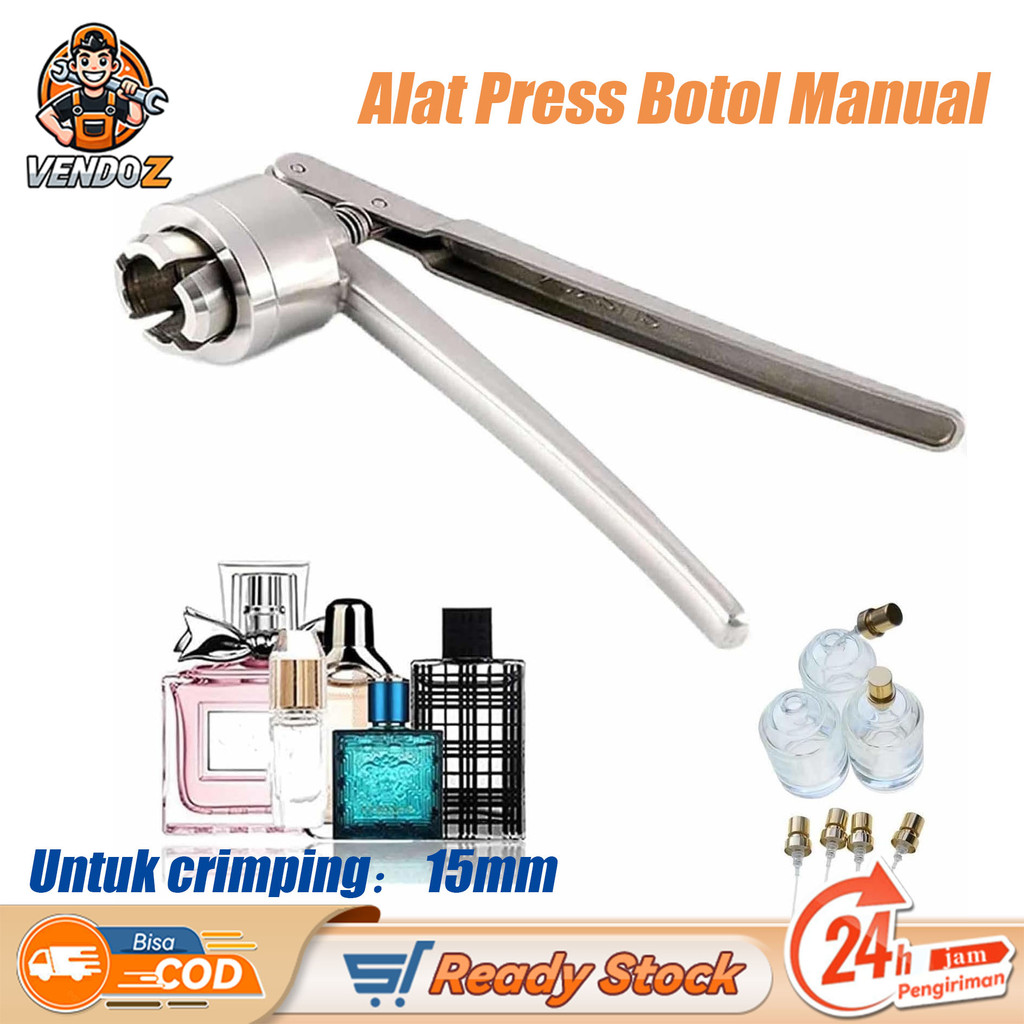 Jual ⚡for 15mm⚡Alat Press Botol Manual Manual Perfume Crimper Stainless ...
