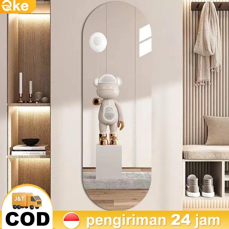 Jual Cermin Tempel Dinding Oval Stiker Cermin Kaca Tempel Dinding ...
