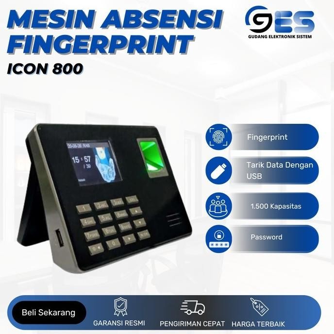 Jual Terbaru! Mesin Absen Fingerprint Icon 800 Sidik Jari Ssr Original ...