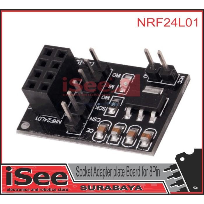 Jual Socket Adapter plate Board for 8Pin NRF24L01 Wireless Transceive modul | Shopee Indonesia