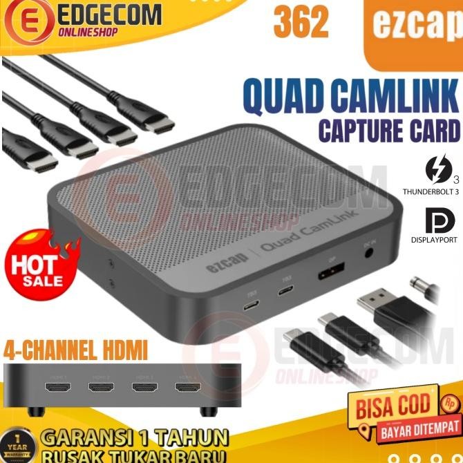 Jual Ezcap 362 Quad Camlink Hdmi Capture Card 4-Channel Hdmi Usb ...