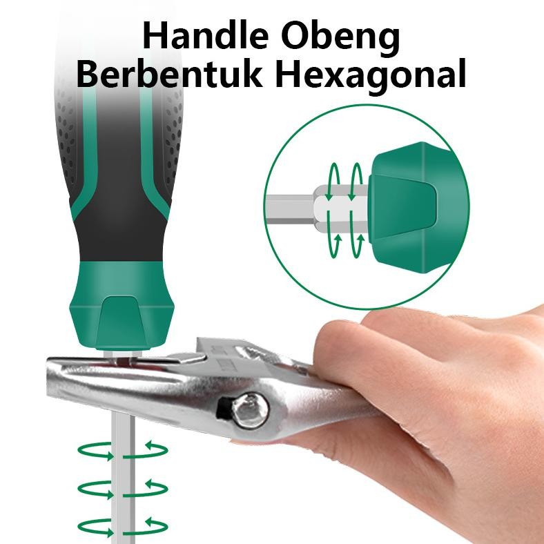 Jual Quality Isku Obeng Ketok Magnet Phillips Dan Plus Obeng Ph2X160Mm ...