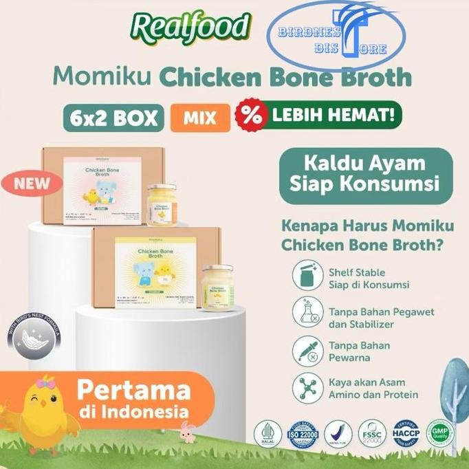 Jual Terbaru Realfood Momiku Chicken Bone Broth Salted Dan Unsalted ISI ...