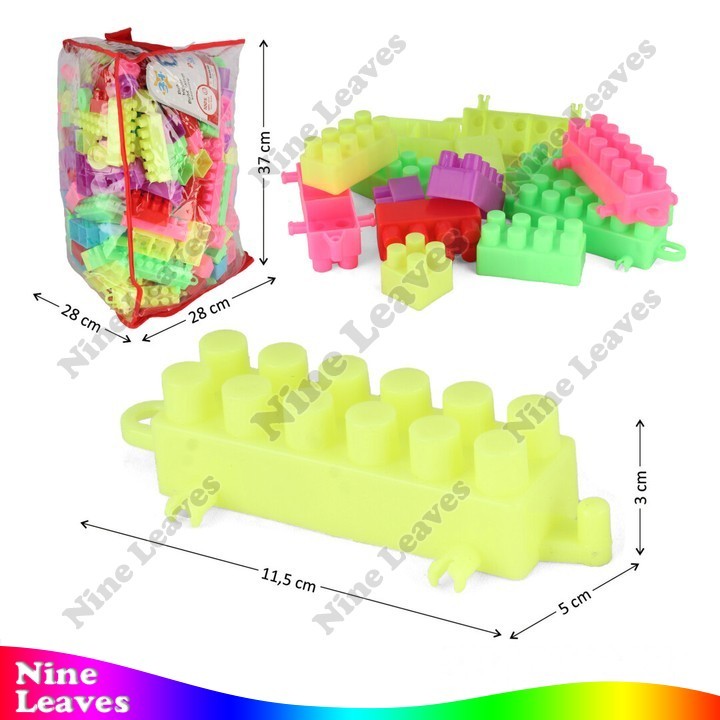 Jual Mainan Block 30x30mm 400 Pcs Blocks Play and Learn Block Mainan ...
