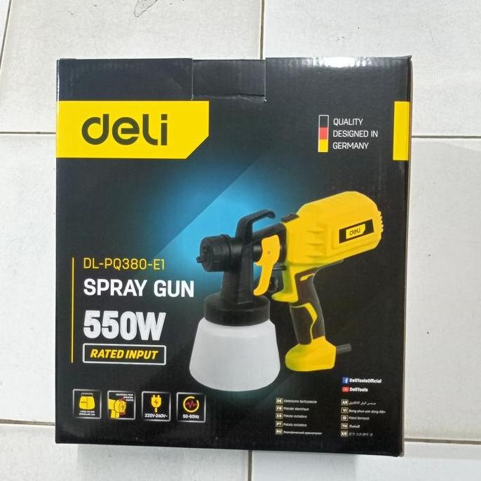 Jual SPRAY GUN LISTRIK DELI Alat Semprotan Cat Spray Gun DL-PQ380-E1 ...