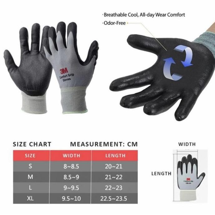 Jual Sarung Tangan 3M Comfort Grip / Safety Glove Listrik ORI Korea ...