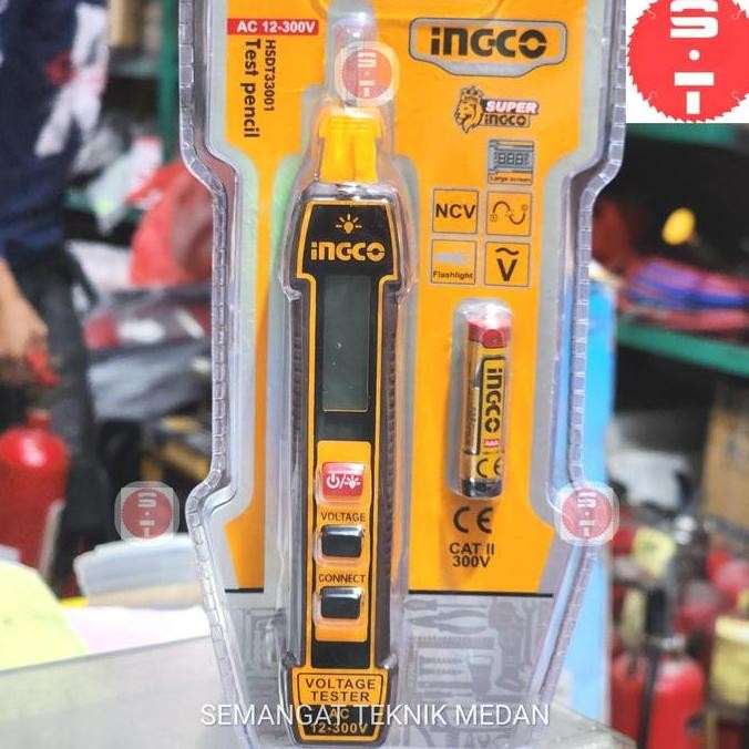 Jual NEW TEST TES PEN TESPEN LISTRIK DIGITAL AC DC 12-300 V INGCO ...