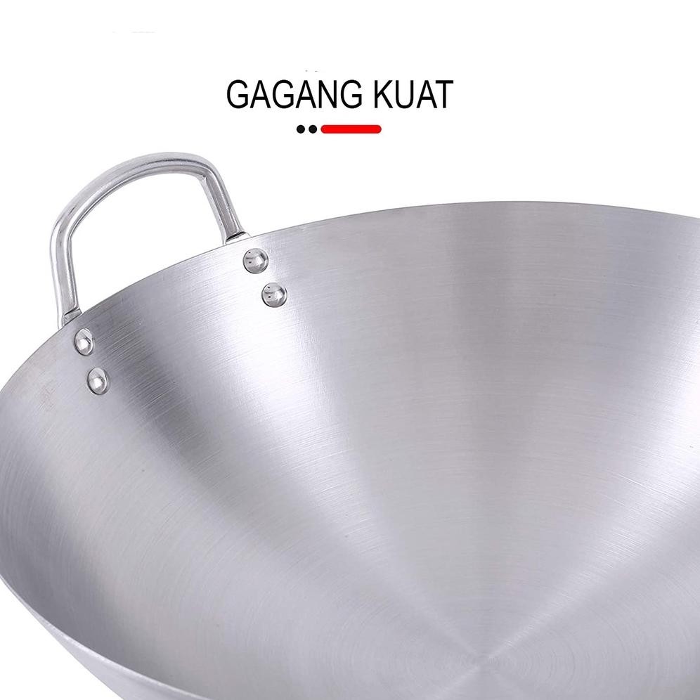 Jual Eq-77 Wajan Penggorengan Tebal Full Stainless Steel Sus 304 Ukuran Besar 40 - 50 Cm ...