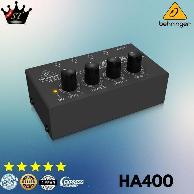 Jual Behringer Ha400 Ha-400 Splitter Headphone Amplifier 4 Channel New ...