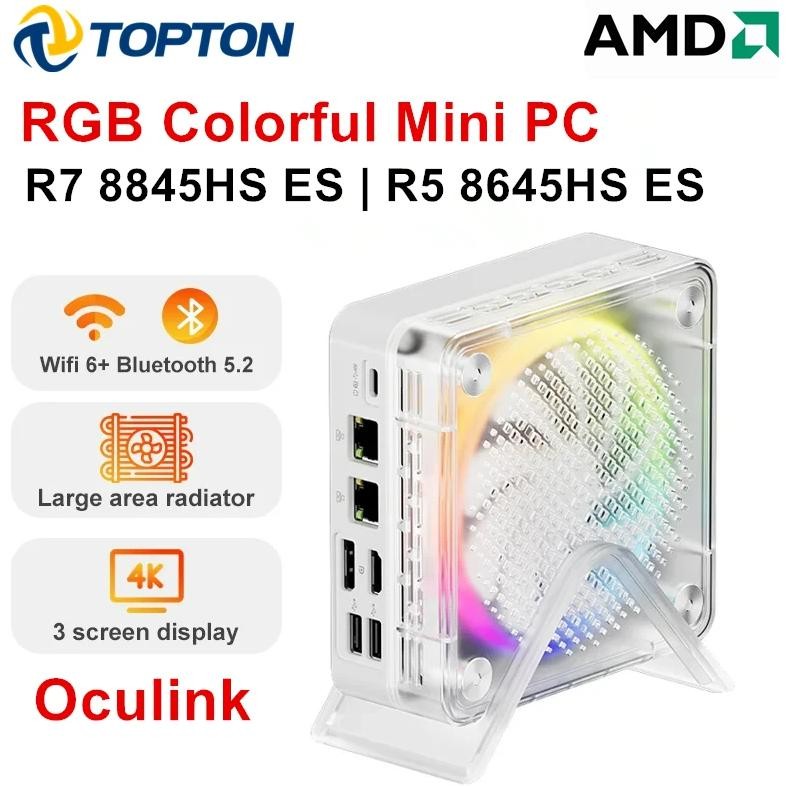 Jual Topton Minipc Amd Ryzen 7 8845Hs Es R5 8645Hs Es Oculink Mini Pc ...