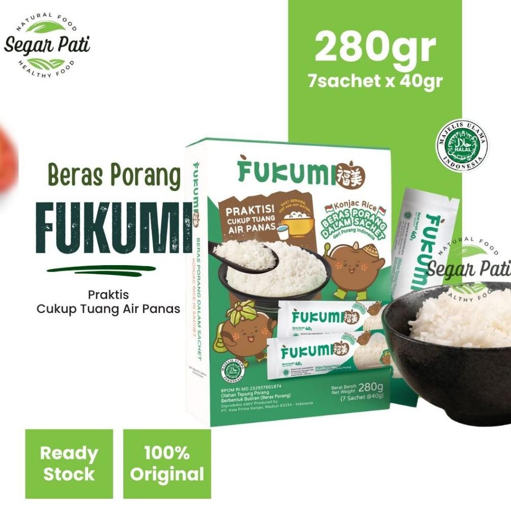 Jual Fukumi Beras Porang Box Sachet - Shirataki/Konjac Rice 280 Gram ...