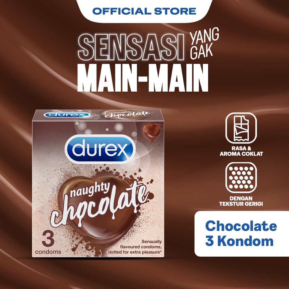Jual Durex Chocolate Kondom Gerigi Kondom Pria Rasa Cokelat Bergerigi 3s - Condom Textured ...
