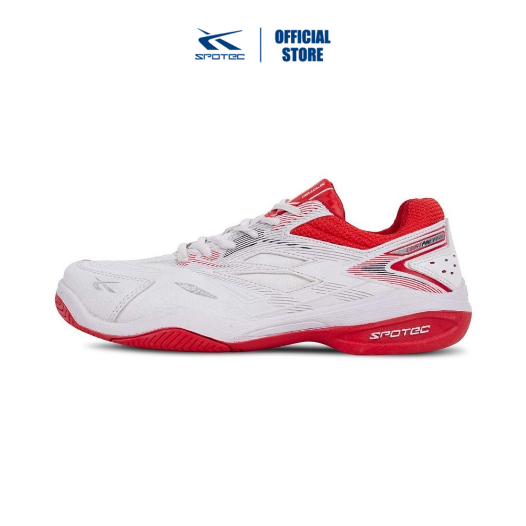 Jual Spotec Tennis Court Pro Sepatu Tennis Pria Wanita - Putih Merah ...