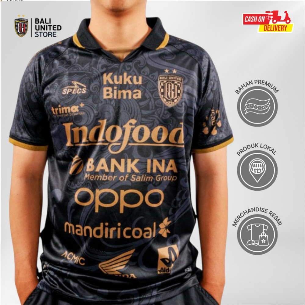 Jual Bali United Jersey Bola Bali United Black Jersey Supporter 2024 ...
