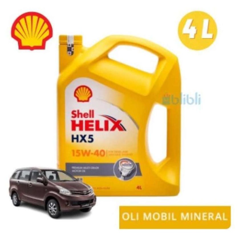Jual SHELL HELIX HX5 15W-40 API SN - OLI MESIN [4 LITER] ORIGINAL ...