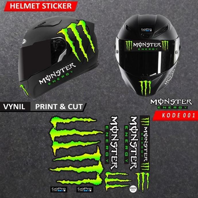 Jual STIKER STICKER HELM DOVI RED BULL 2 MONSTER FULL SET SUOMY KYT ...