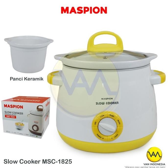 Jual Tersedia MASPION Slow Rice Cooker 2.5L MSC 1825 Penanak Nasi Bayi ...