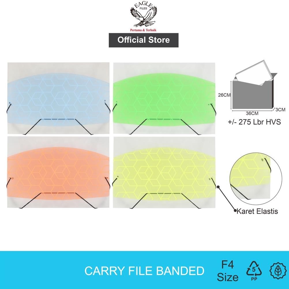 Jual LINDU EAGLE Carry File Box Banded F4 (Folio) / Tas Dokumen / Map ...