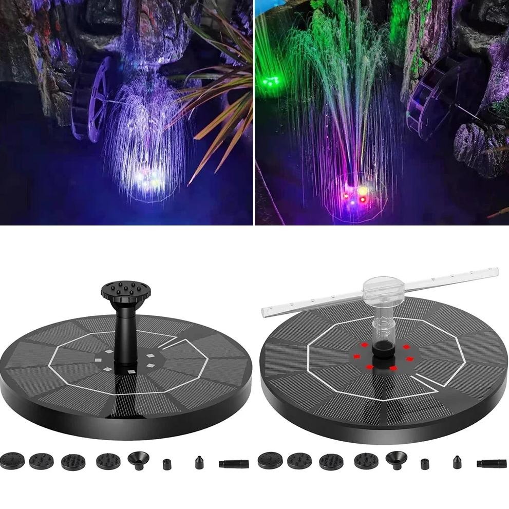 Jual 2.2W Floating Solar Powered Water Fountain Pump 120L/H Solar ...