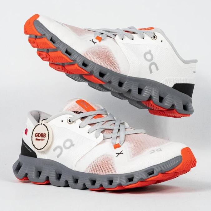 Jual Sepatu On Running On Cloud X3 Ivory Allow White Orange Authentic ...