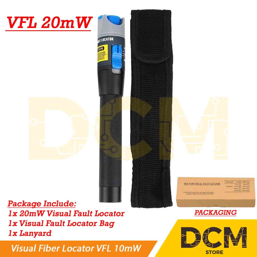 Jual VFL Senter Laser Kabel Fiber Optic 20mW Visual Fiber Locator 20mW ...