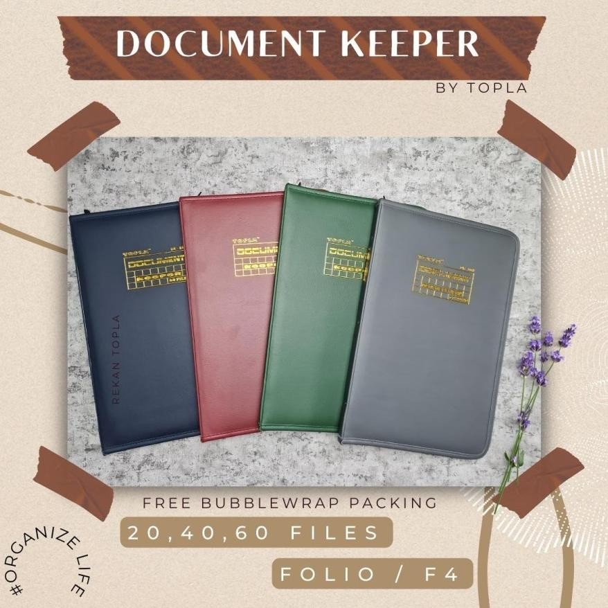 Jual Topla Map Dokumen Keeper Resleting Anti Air Kulit / Map Document ...