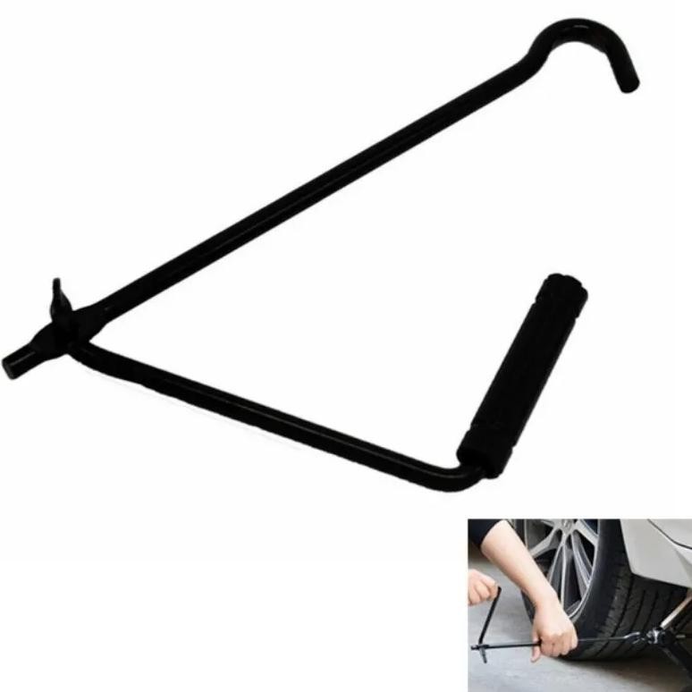 Jual Folding Steel Car Scissor Jack Crank Lever Handle Lift Rod Post ...