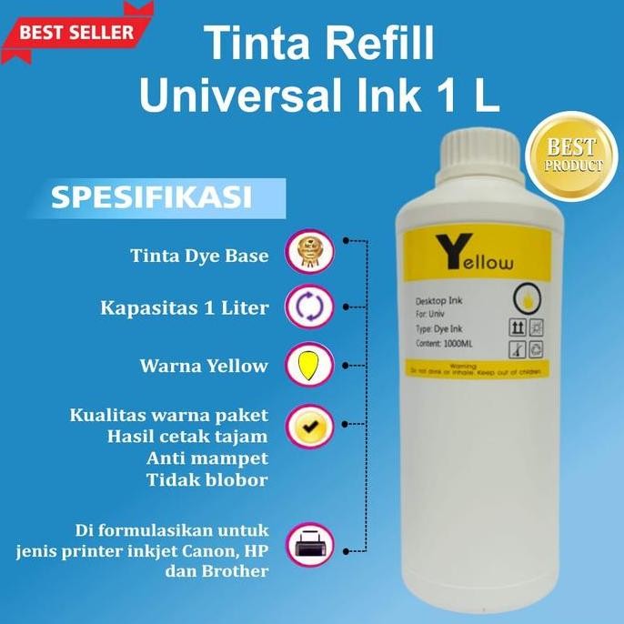 Jual Tinta 1 Liter Epson L Series Ecotank L120 L121 L1210 L3210 L3116 ...