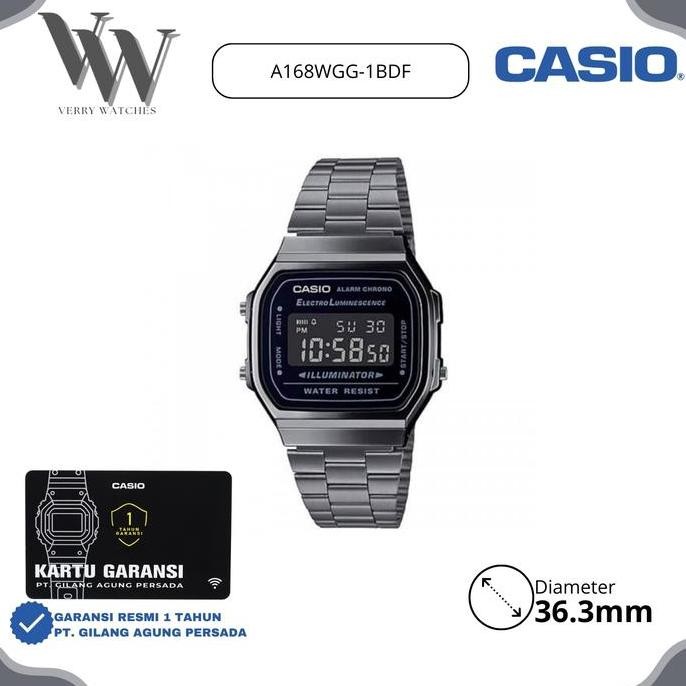 Jual Tersedia Jam Tangan Casio General A168WGG-1BDF Original & Garansi ...