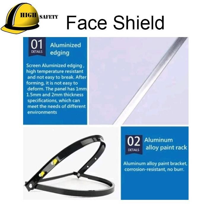 Jual Welding Face Shield Bracket Visor Bening untuk Semua Jenis Helm ...