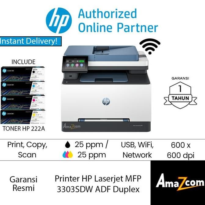 Jual Printer HP 3303SDW (499M6A) Color ALL in One MFP LaserJet Pro ...