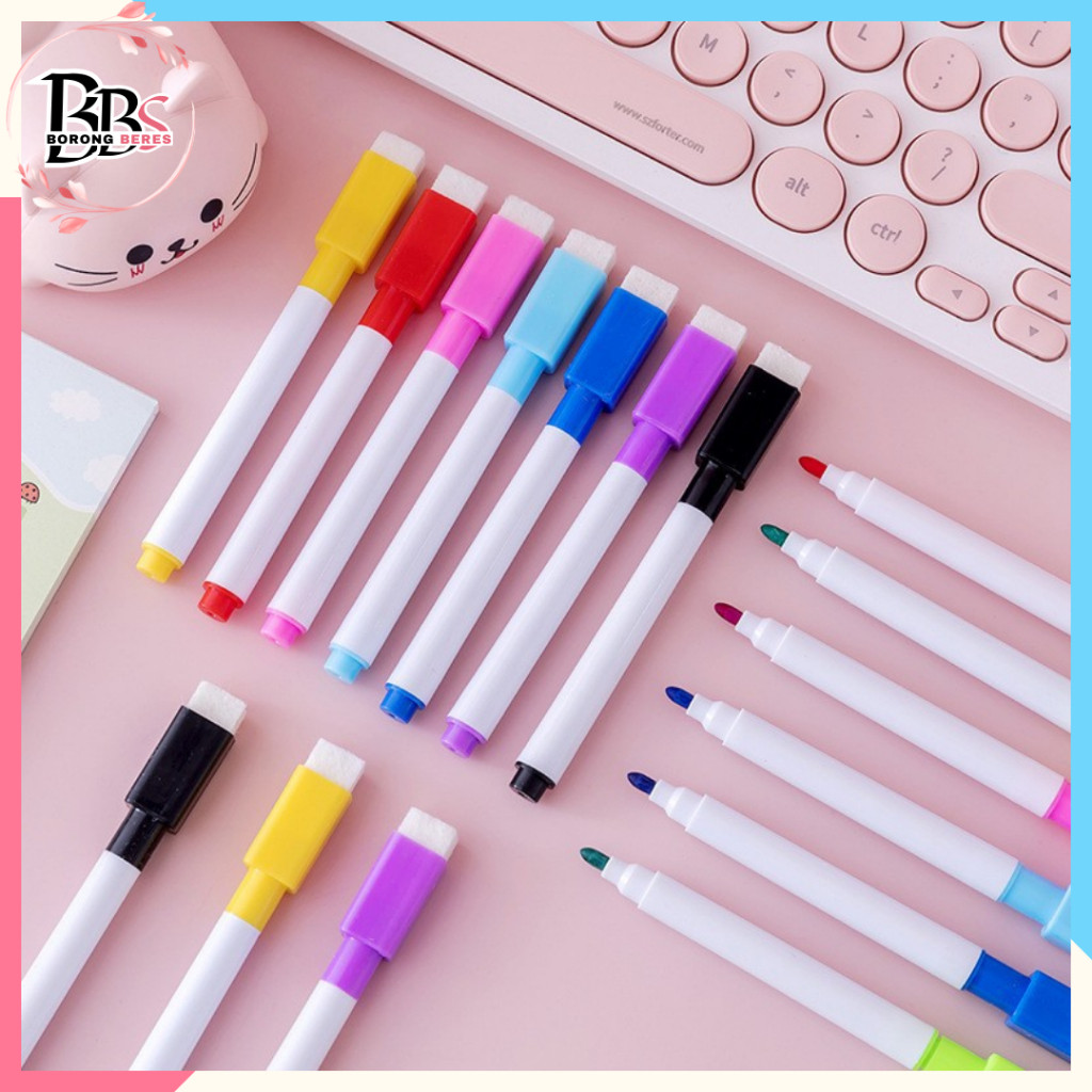 Jual BORES Spidol Papan Tulis Mini Magnet White Board Sepidol Kecil ...