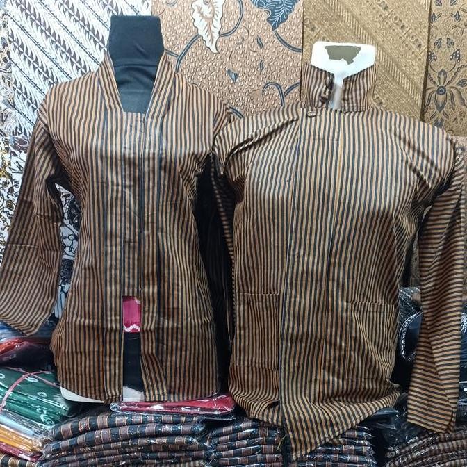 Jual Baju Lurik Pakaian Adat Nasional Wanita Pria Surjan Kebaya Lurik Jawa | Shopee Indonesia