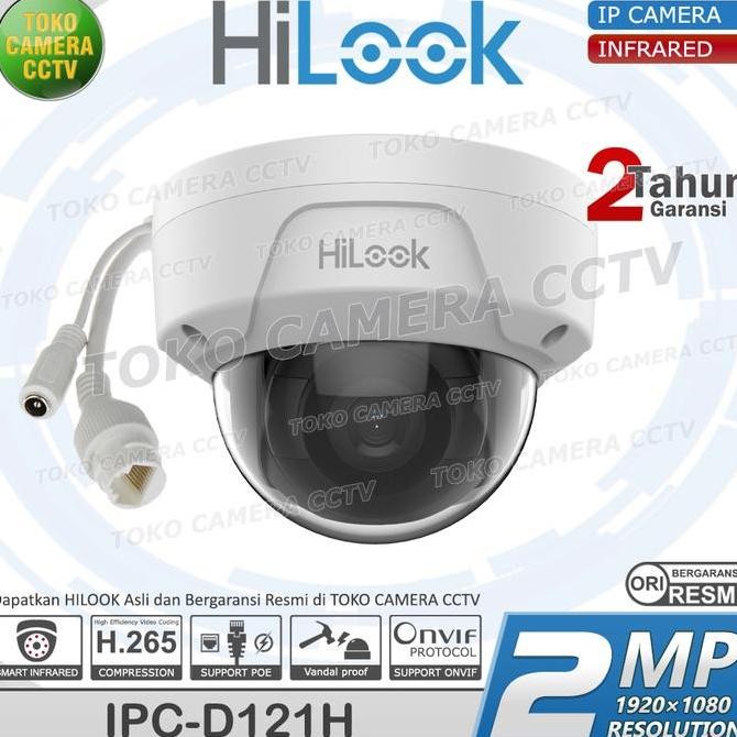 Jual IP CAMERA DOME 2MP HILOOK IPC-D121H IP KAMERA CCTV POE | Shopee ...
