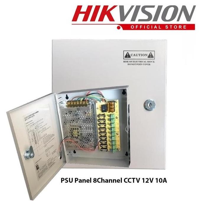 Jual Psu ( Power Supply Unit ) Cctv 12V 10A With Panel Box + Fuse 8Ch ...