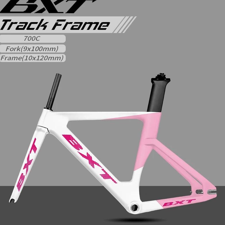 Jual Bxt Full Carbon Track Bicycle Frameset With Fork Seatpost, Fixed ...