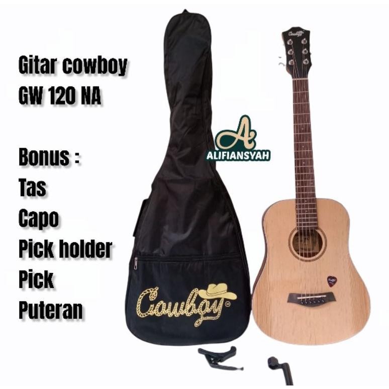 Jual baru gitar akustik cowboy 3/4 gw120 ukuran anak original murah ...