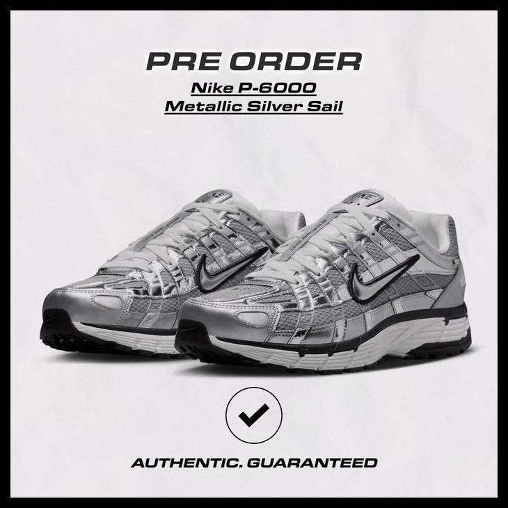 Jual Nike P-6000 Metallic Silver Sail Best Seller | Shopee Indonesia