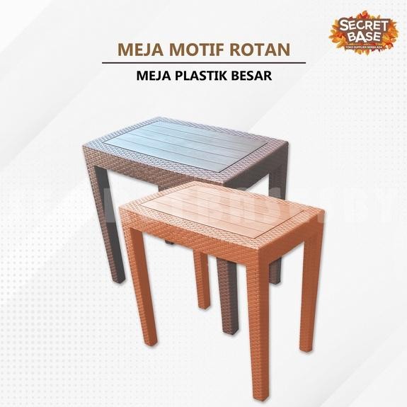 Jual Meja Motif Rotan - Meja Plastik Besar Kafe Tamu Restoran Teras ...