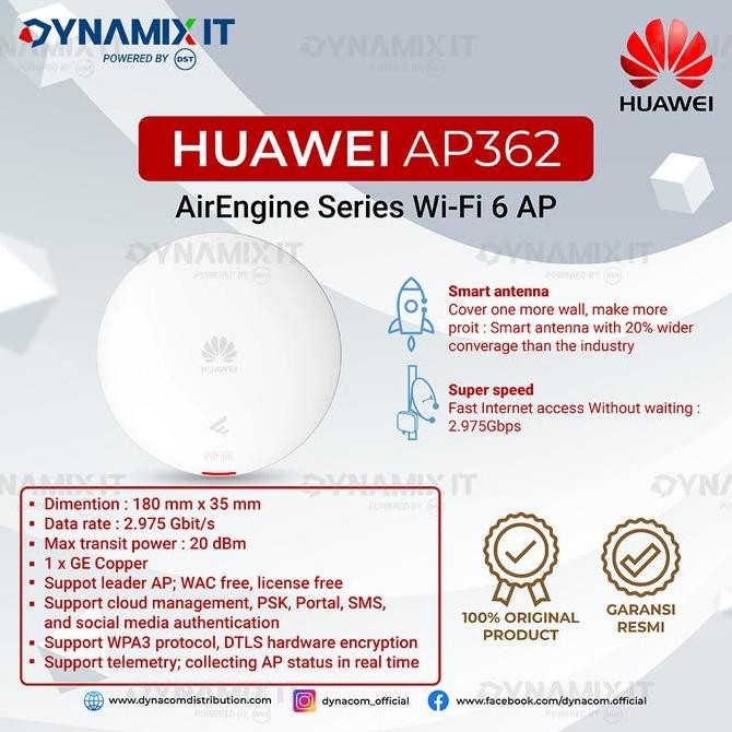 Jual Huawei Ap362 Dual Band Wi-Fi 6 Access Point Indoor New Stok | Shopee Indonesia