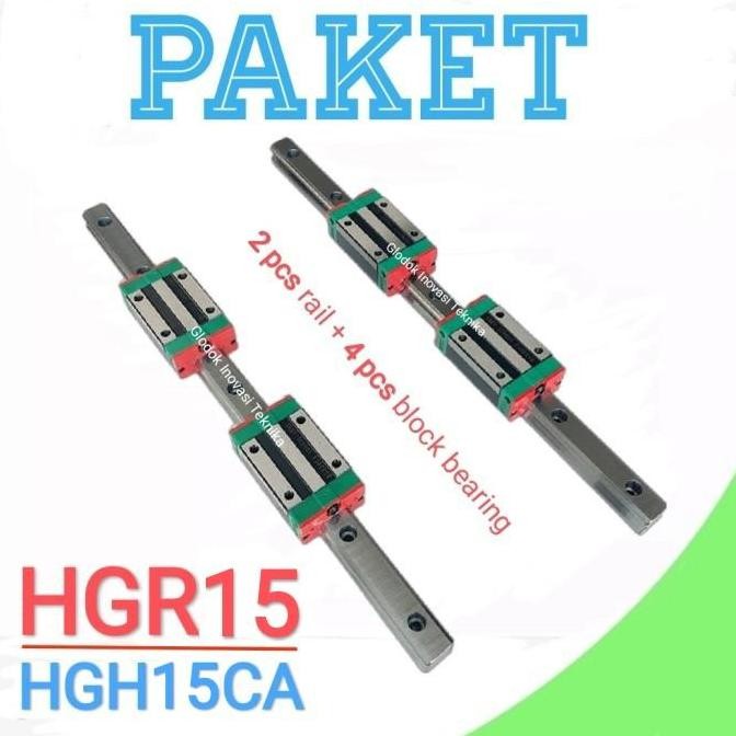 Jual Paket Rail Rel linear guide HGR15 HGH15 HGR HGH 15 CNC bearing ...
