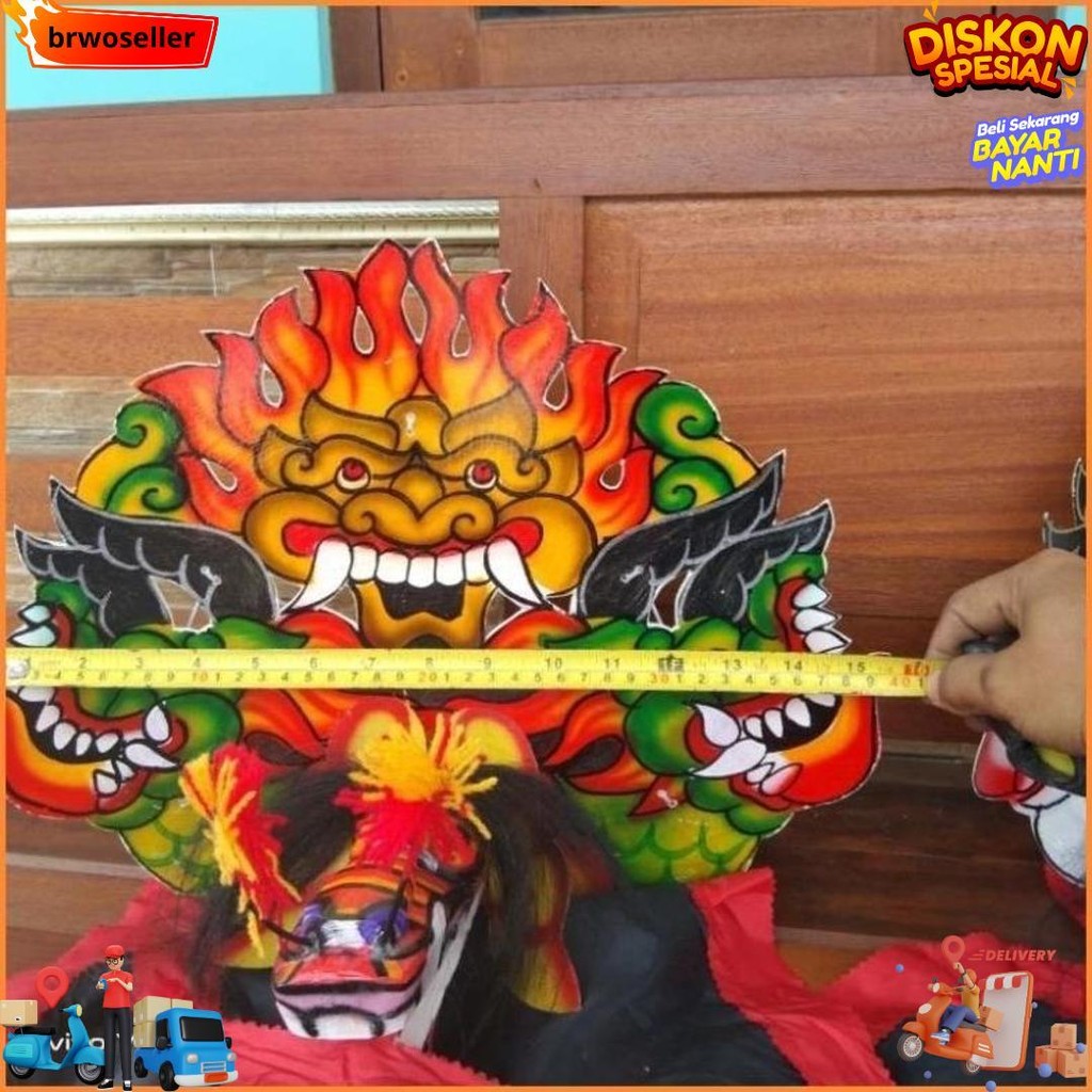 Jual Termurah Caplokan Barongan Devil Kayu Anak Usia 2-4 Tahun Kain ...