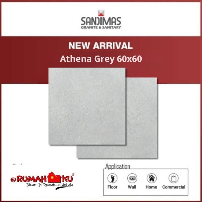 Jual SANDIMAS LANTAI GRANITE ATHENA GREY 60X60 1dus isi 4pcs=1,44M2 slip stop | Shopee Indonesia