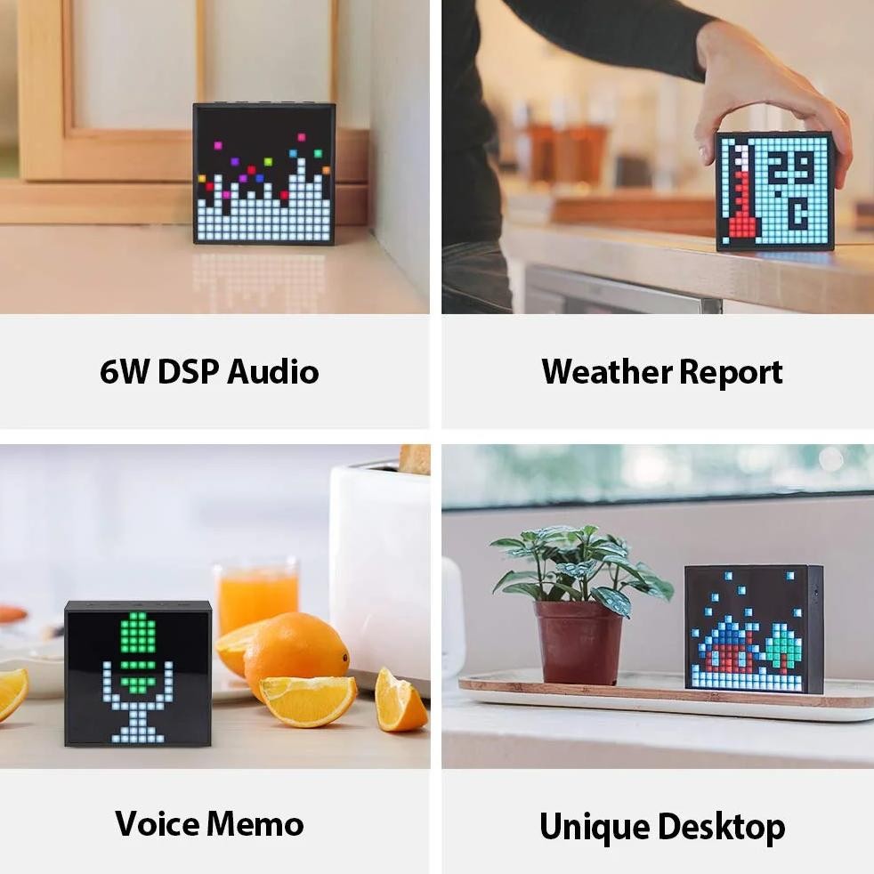 Jual Divoom Timebox Evo speakers bluetooth wireless with Clock Alarm ...