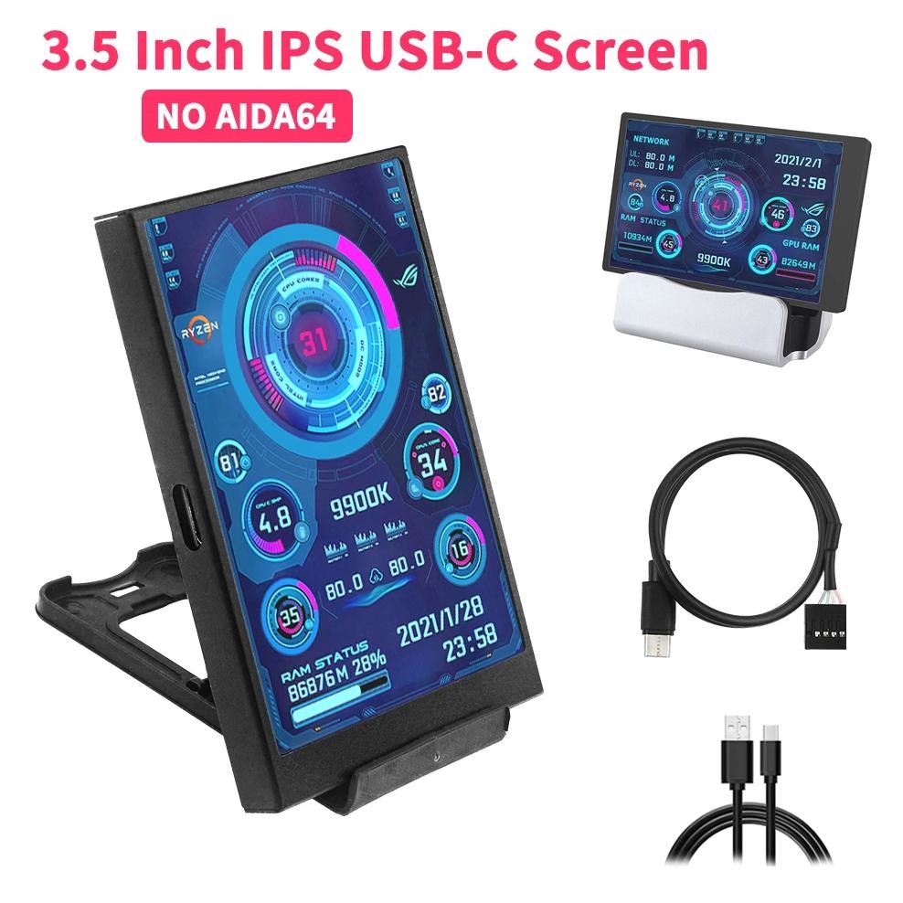 Jual 3.5 Inch IPS Type-C Secondary Screen Mini Computer Secondary ...