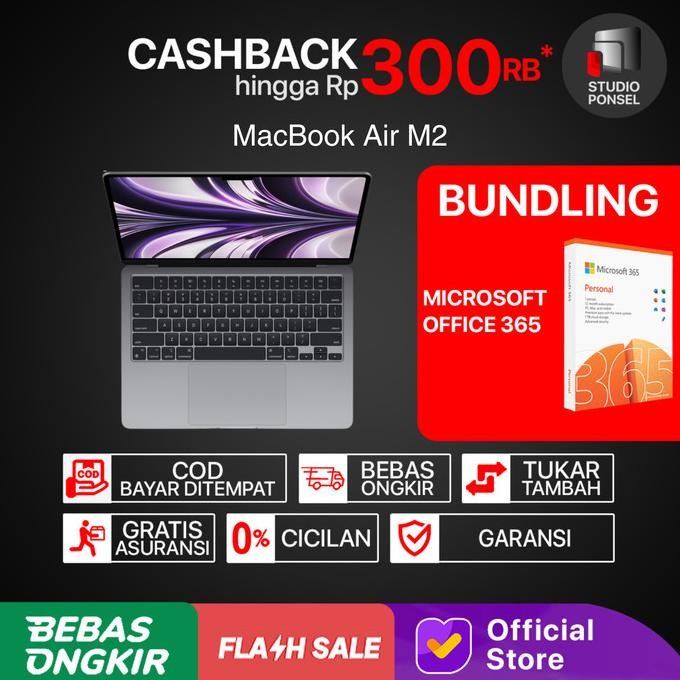 Jual Apple Macbook Air 2022 M2 Chip 13" Inch 512Gb 256Gb Ram 8Gb ...