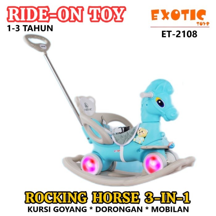 Jual Kuda Goyang Mainan Anak Exotic ET2108 Sabuk Pengaman Rocking Horse ...